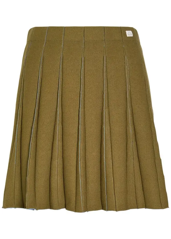 SPENCE Sport Pleated Knit Mini Skirt