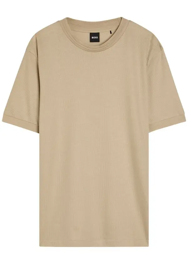 BOSS Thompson Fine-knit Cotton-blend T-shirt