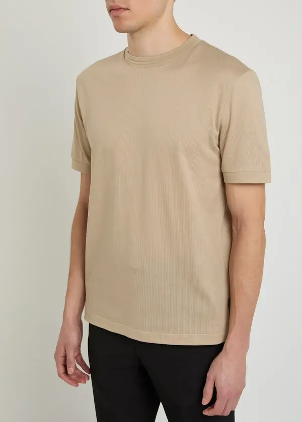 BOSS Thompson Fine-knit Cotton-blend T-shirt