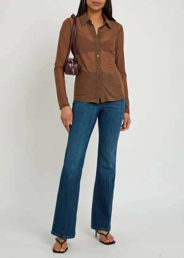 Good American Stretch-mesh Shirt