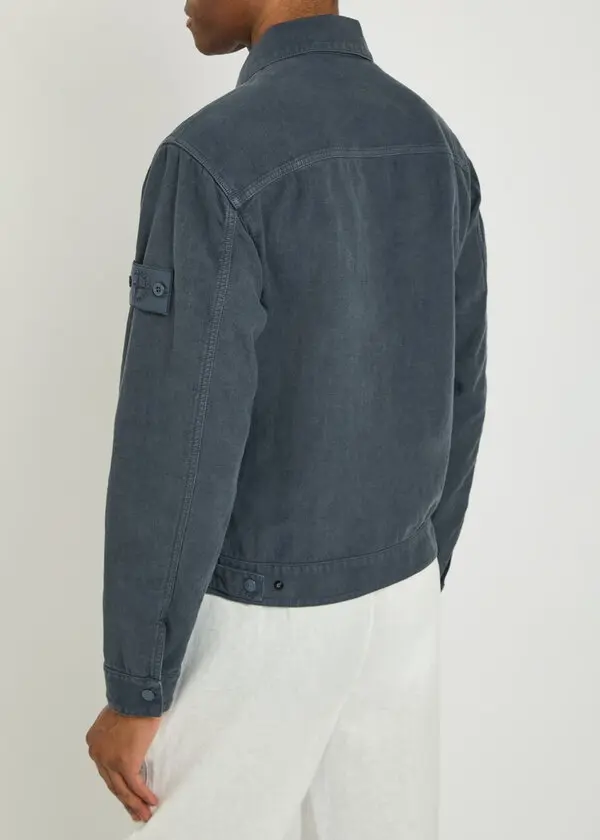 Stone Island Ghost Logo Linen-blend Overshirt