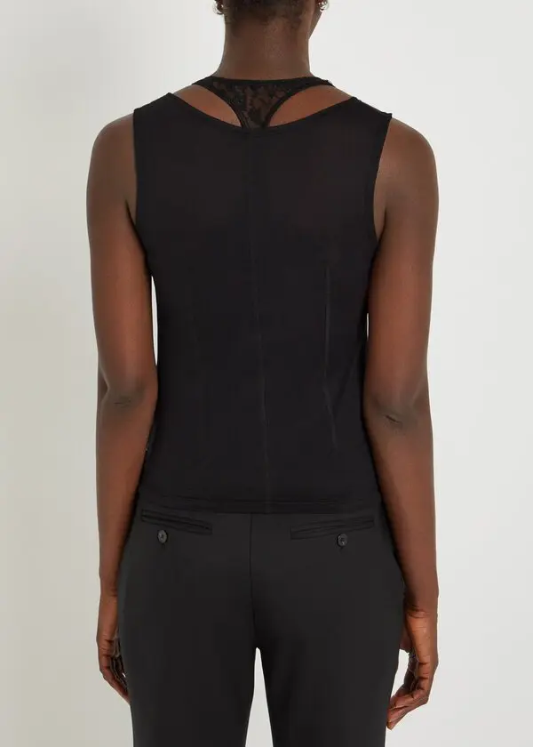 Our Legacy Layered Effect Cotton-blend Tank - Black