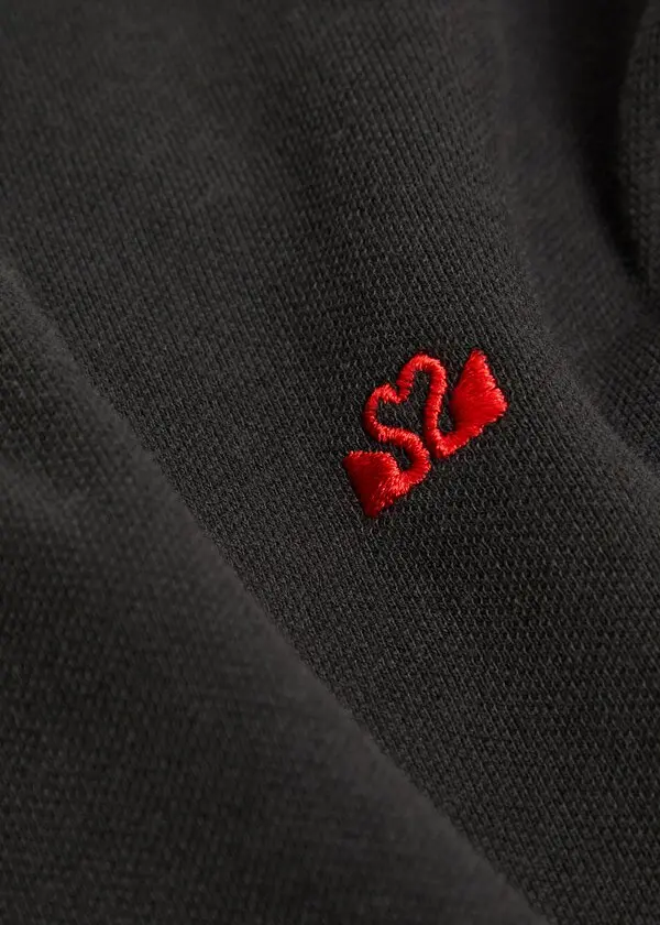 SPENCE Logo-embroidered Piqué T-shirt
