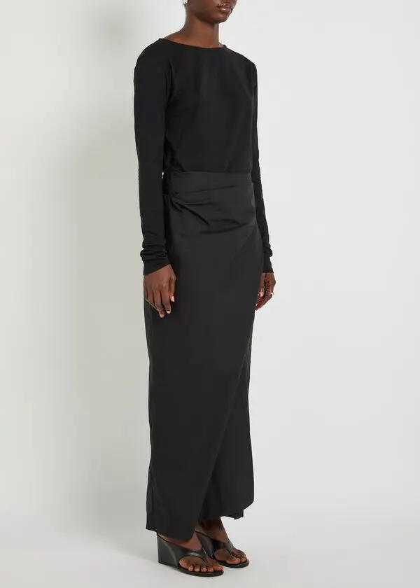 Our Legacy Twisted Wrap-tie Cotton Maxi Dress