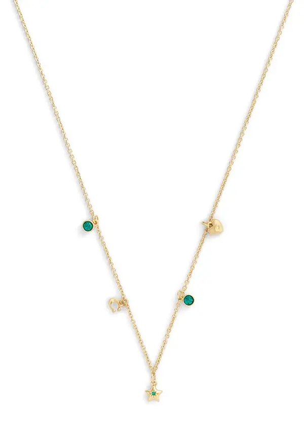 COACH Star Charm Necklace - Green