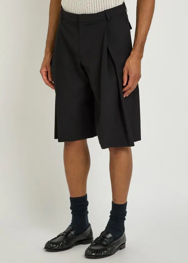 Casablanca Pleated Wool Shorts