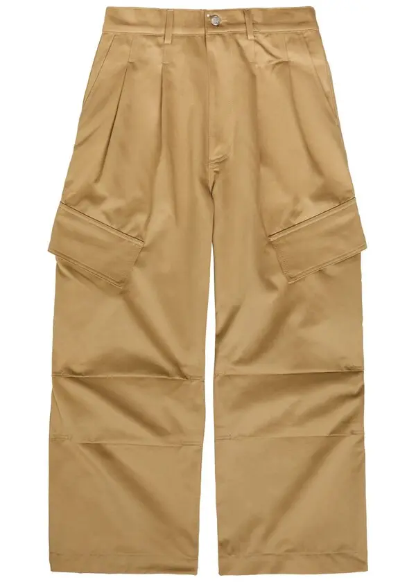 NAHMIAS Oversized Cargo-twill Trousers - Sand