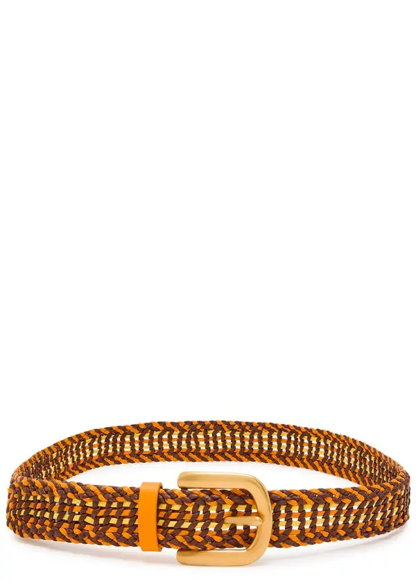 Gabriela Hearst Woven Leather Belt - Brown