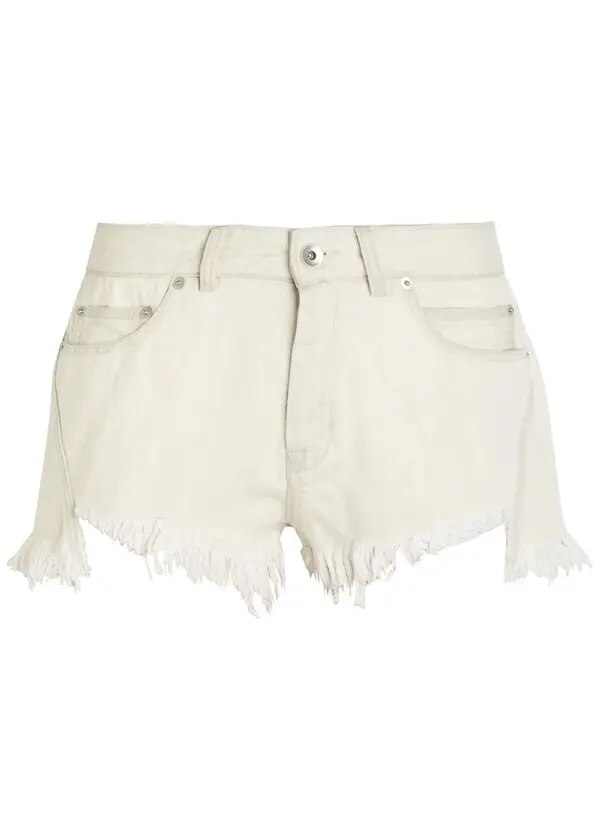Rick Owens Distressed Denim Shorts