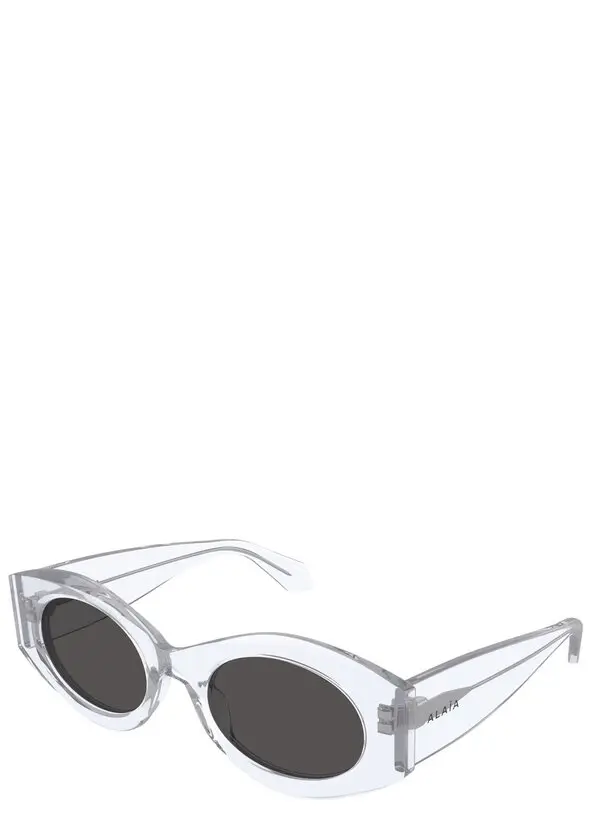 Alaïa Oval-frame Sunglasses - Crystal