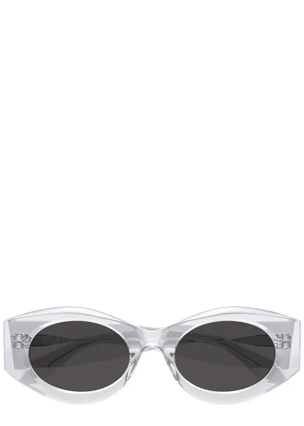 Alaïa Oval-frame Sunglasses - Crystal