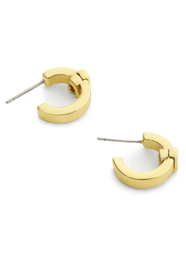 COACH Logo Hoop Earrings