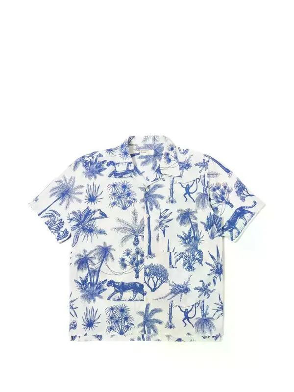 Universal Works Camp Graphic-print Shirt - White