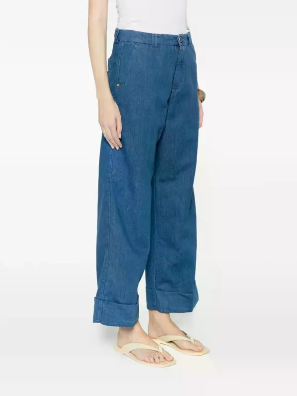 WHITE SAND Cuffed Trousers