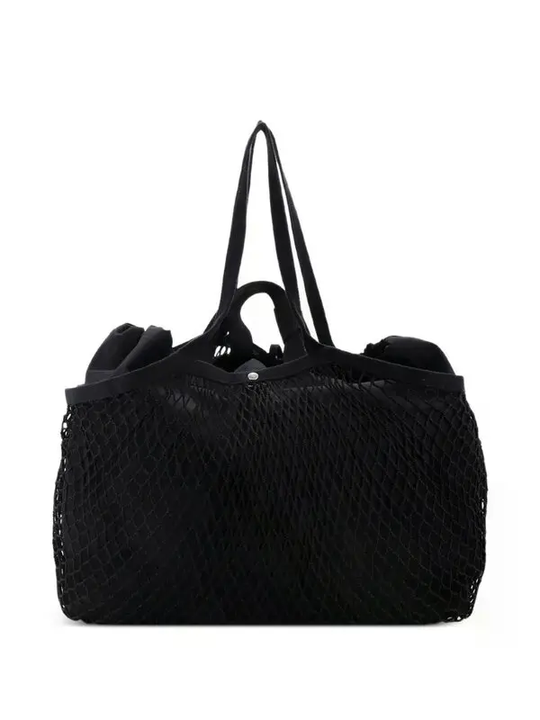 Balenciaga 24/7 Drawstring Mesh And Canvas Medium Tote Bag - Black