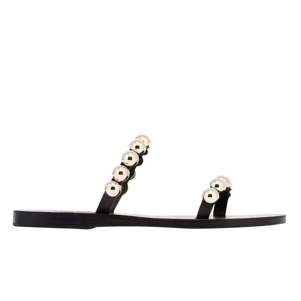 ANCIENT GREEK SANDALS Lambri Studded Sandals - Black