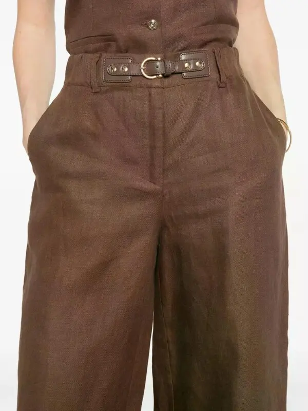 Maje Buckle-closure Trousers - Brown