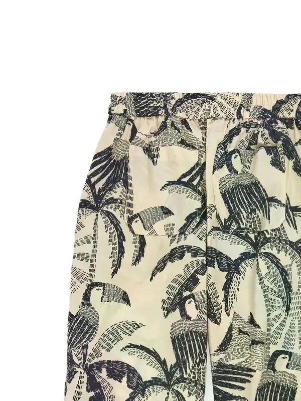 PSOPHIA Botanical-print Straight Leg Trousers