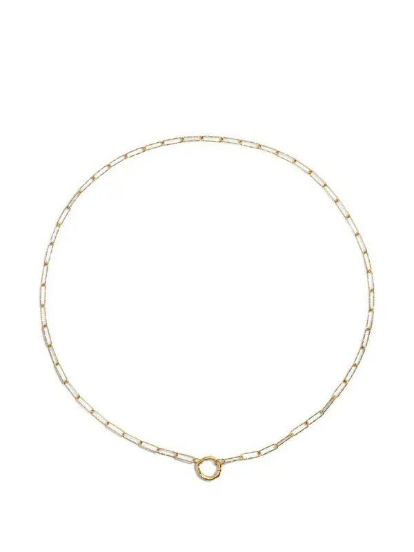 Monica Vinader Textured Chain Necklace - Gold
