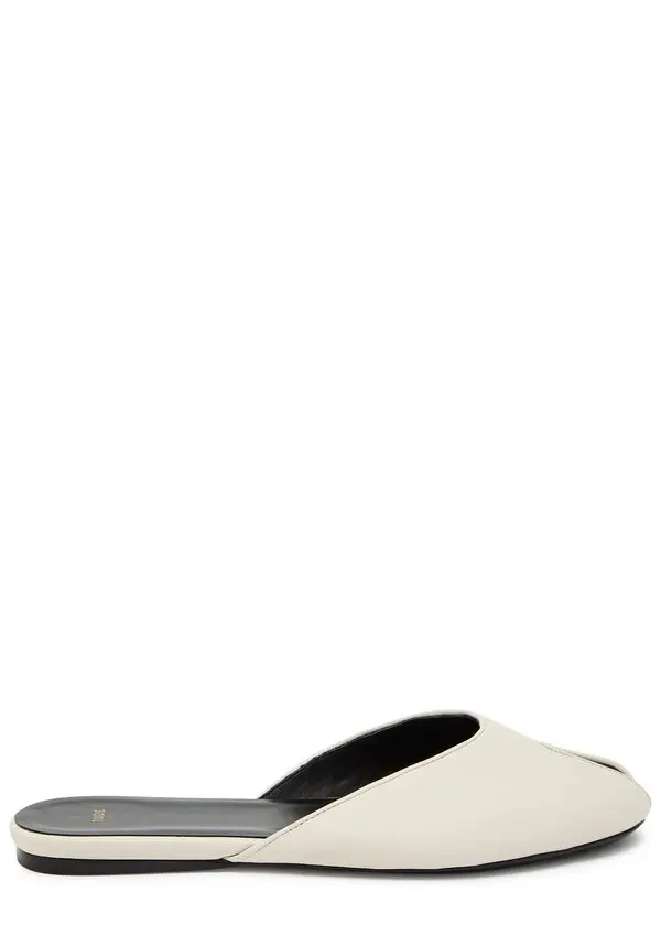 JUDE Date Peep-toe Leather Sandals - White