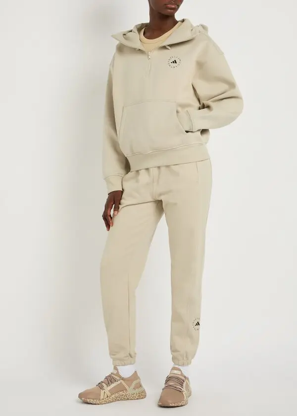 Stella McCartney Adidas X Logo-print Cotton Sweatpants - Beige