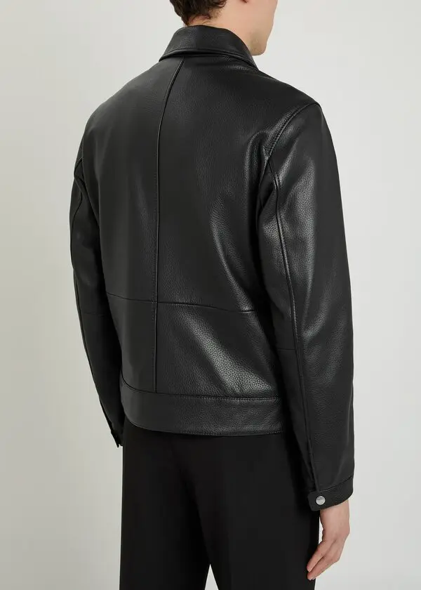 BOSS Grained Leather Jacket