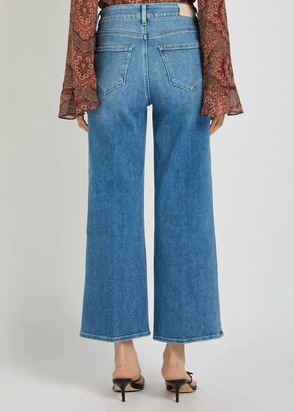 Paige Vanessa Cropped Wide-leg Jeans - Light Blue