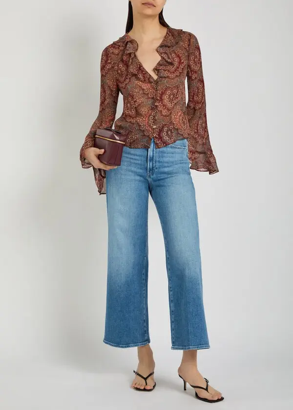 Paige Vanessa Cropped Wide-leg Jeans - Light Blue