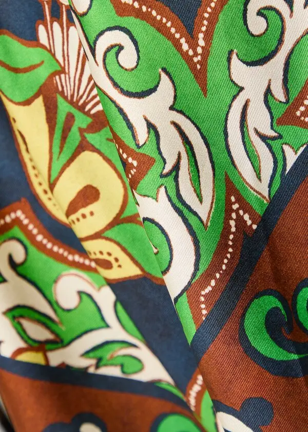 ALEMAIS Liana Printed Silk Halterneck Top - Multicoloured