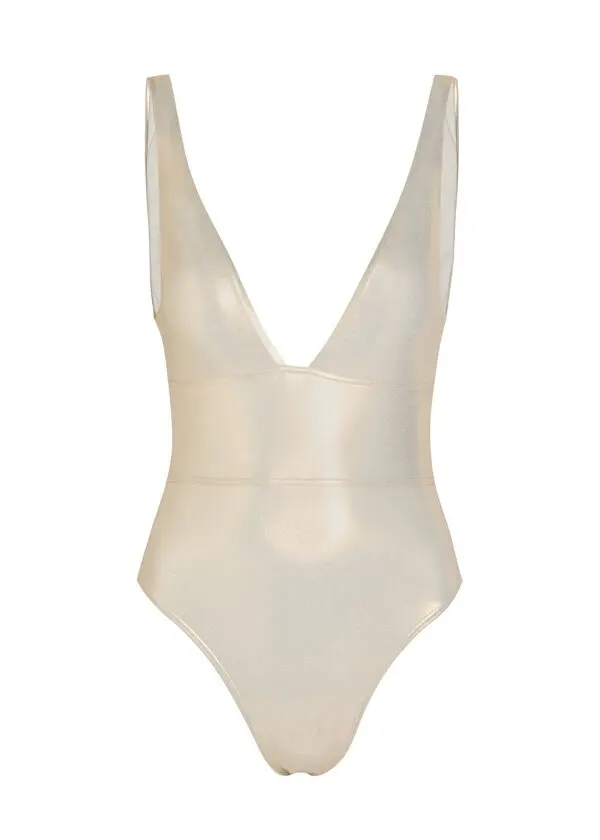 Melissa Odabash Caribbean V-neck Swimsuit - Gold