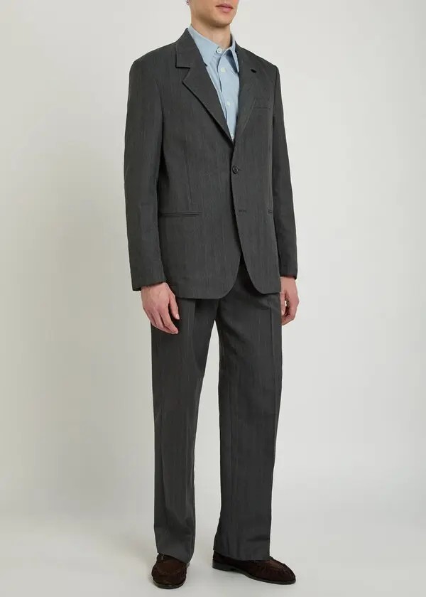 Our Legacy Unconstructed Ceremony Pinstriped Woven Blazer - Stripe