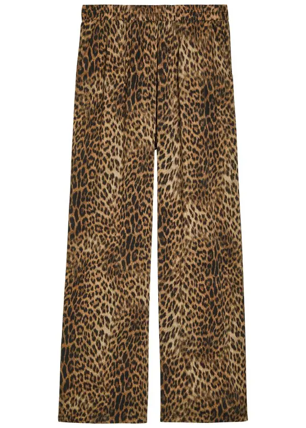 Melissa Odabash Olivia Print Woven Trousers - Leopard