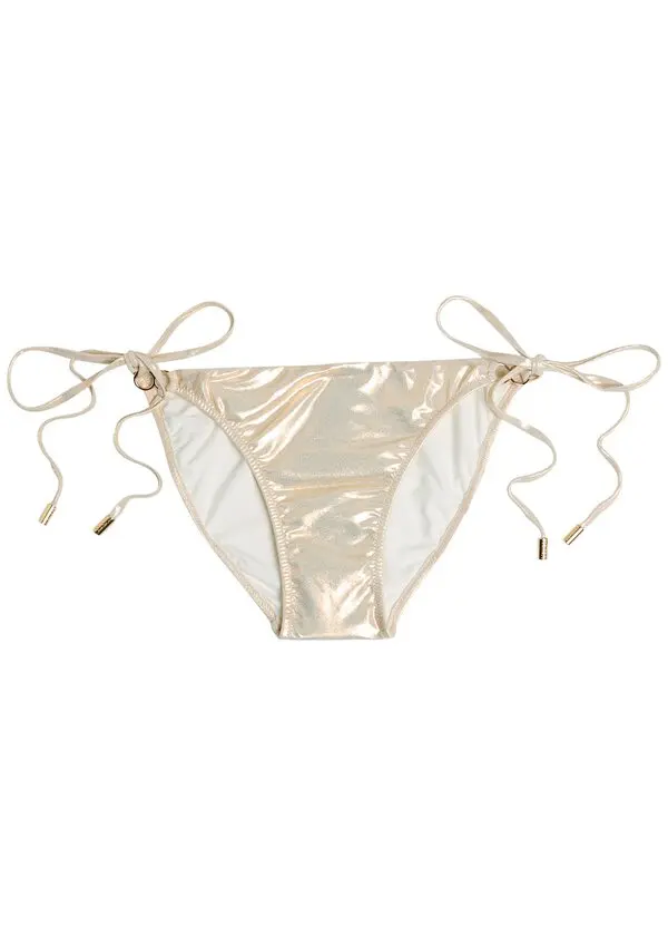 Melissa Odabash Costa Bikini Briefs - Gold