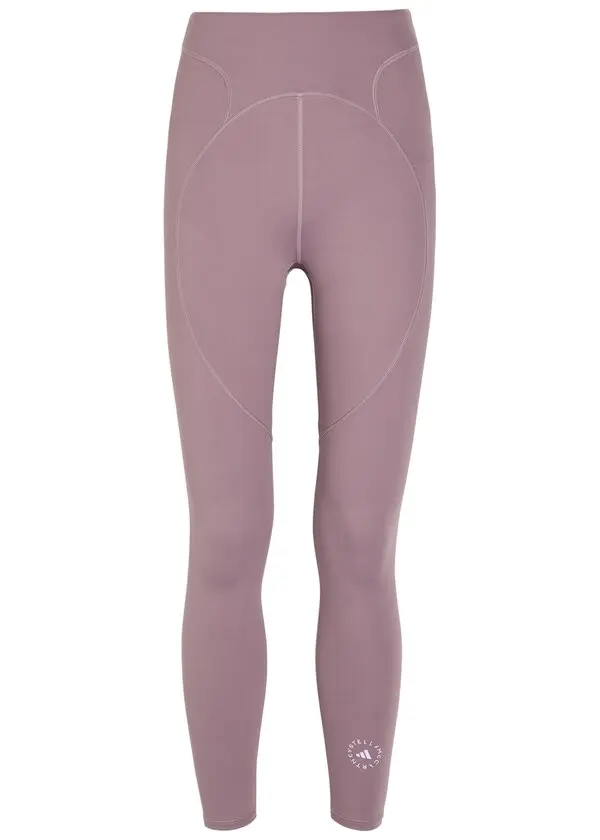 Stella McCartney Adidas X 7/8 Stretch-jersey Cropped Leggings - Purple