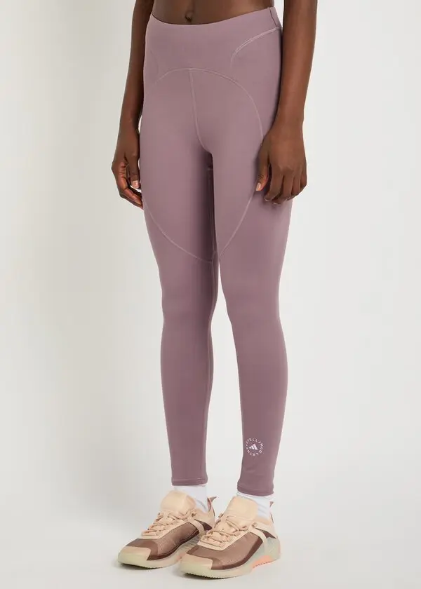 Stella McCartney Adidas X 7/8 Stretch-jersey Cropped Leggings - Purple