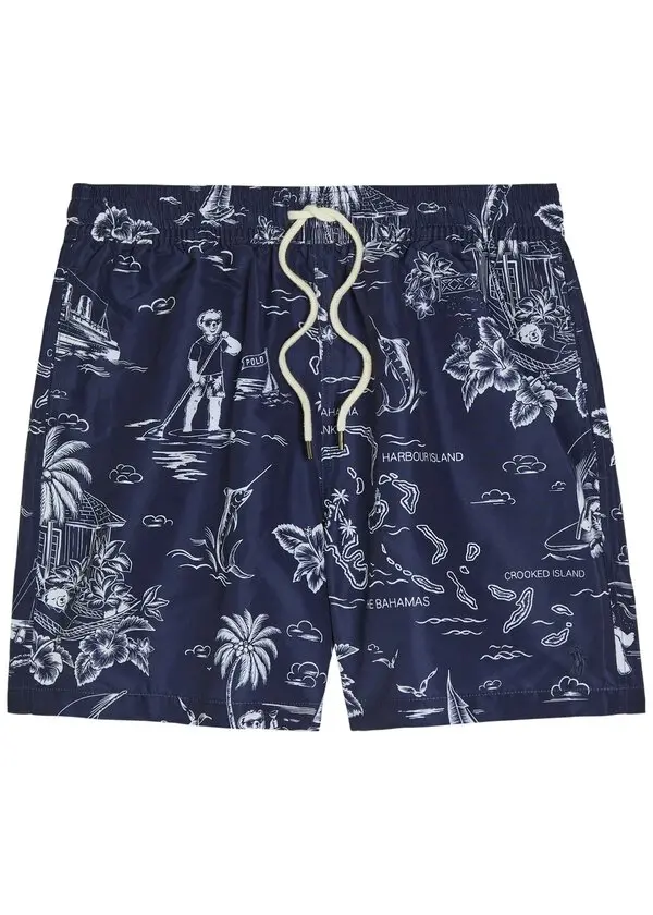 Polo Ralph Lauren Printed Swim Shorts - Blue