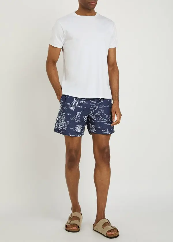 Polo Ralph Lauren Printed Swim Shorts - Blue