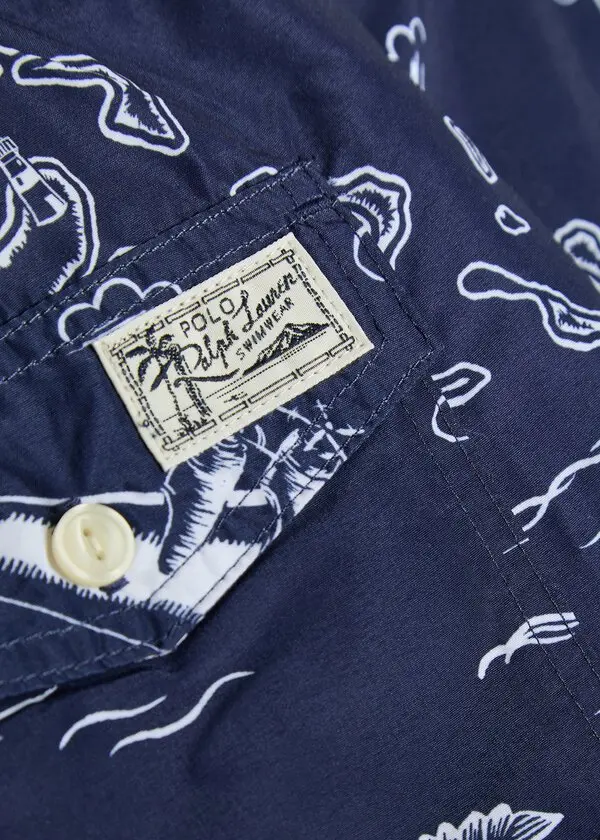 Polo Ralph Lauren Printed Swim Shorts - Blue