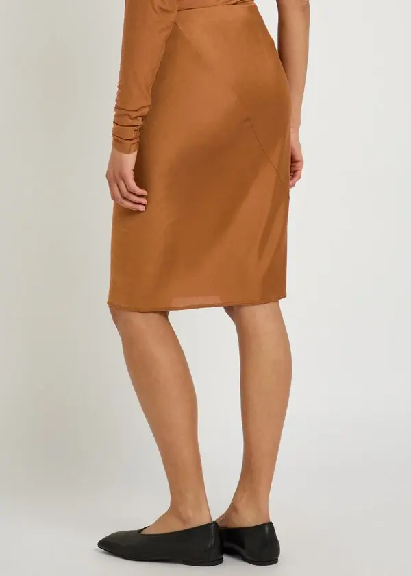 Rick Owens Stretch-jersey Knee-length Skirt - Tan
