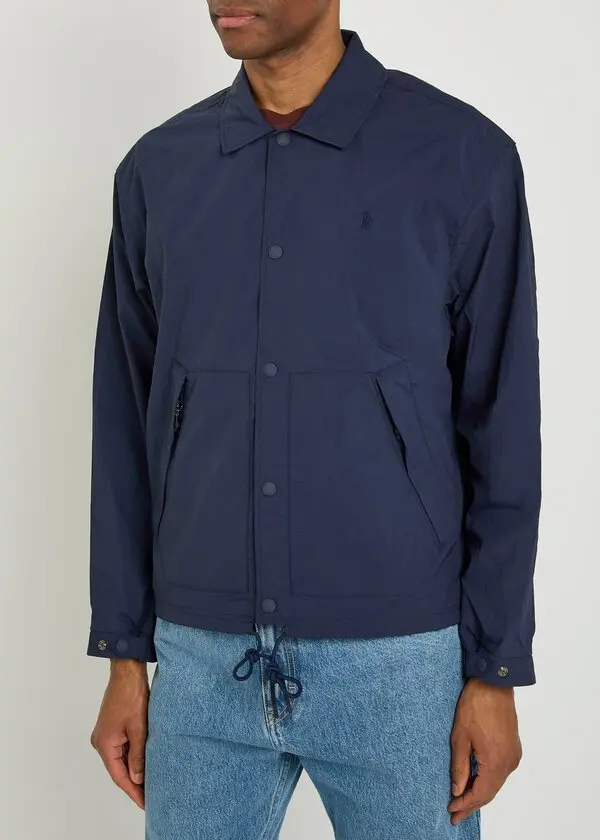 Polo Ralph Lauren Logo-embroidered Crinkled Shell Windbreaker Jacket
