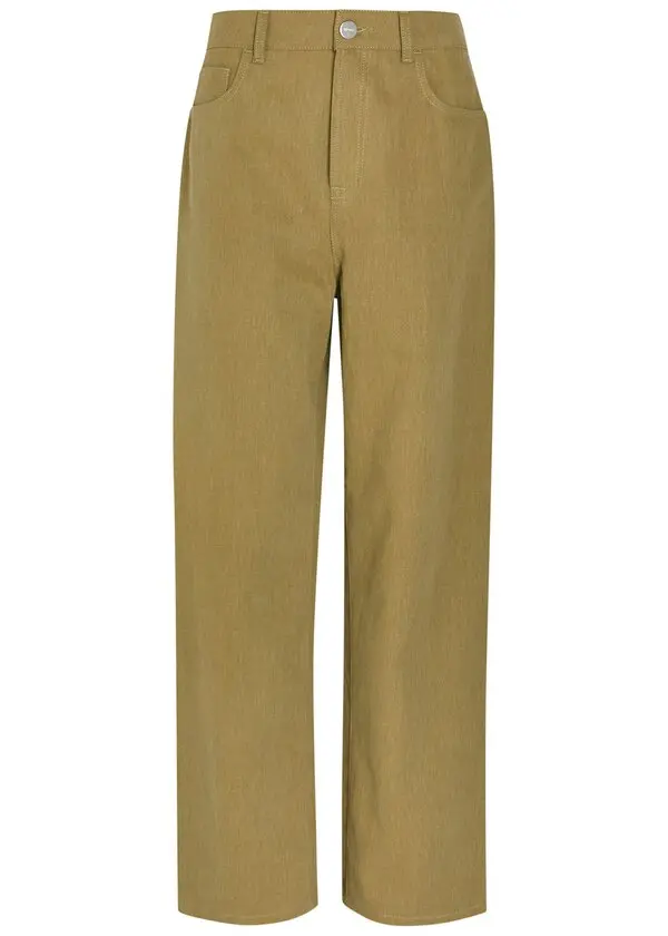RÓHE Baggy Wide-leg Jeans - Khaki