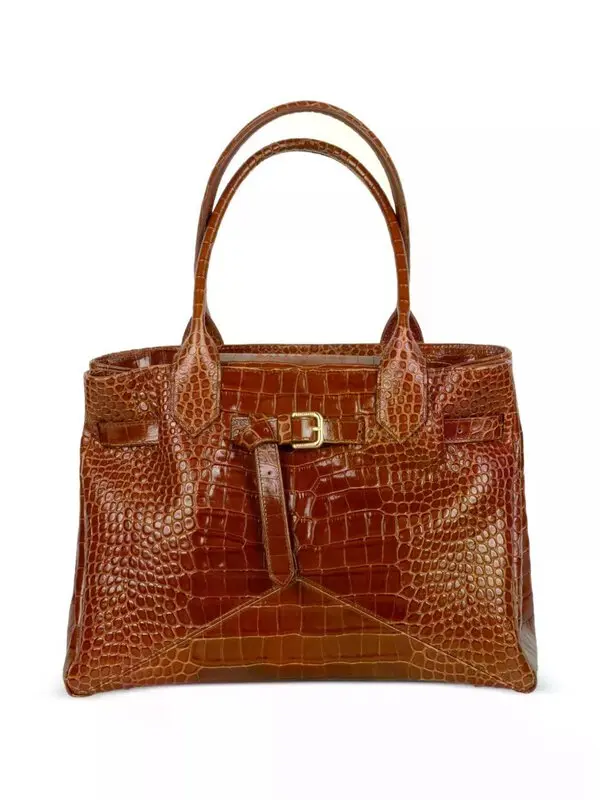 BALLANTYNE Kate Buckle Embossed Leather Shoulder Bag