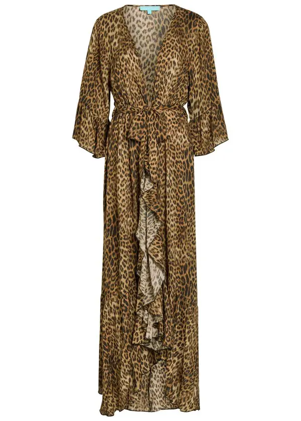 Melissa Odabash Manon -print Woven Cover-up Robe - Leopard