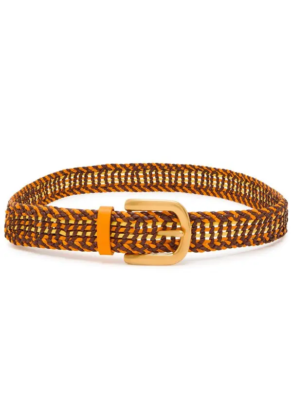 Gabriela Hearst Woven Leather Belt - Brown