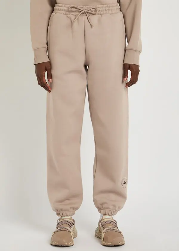 Stella McCartney Adidas X Logo-print Cotton Sweatpants - Brown