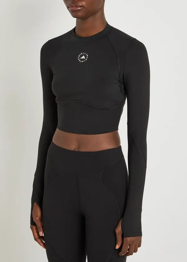 Stella McCartney Adidas X Training Cropped Top - Black