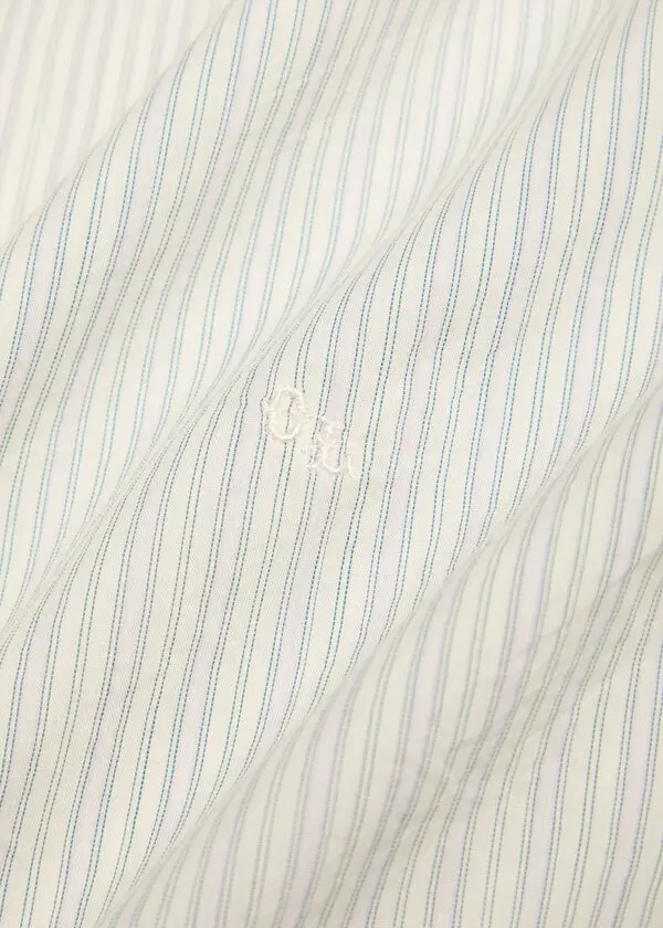 Our Legacy Above Pinstriped Cotton-blend Shirt - White