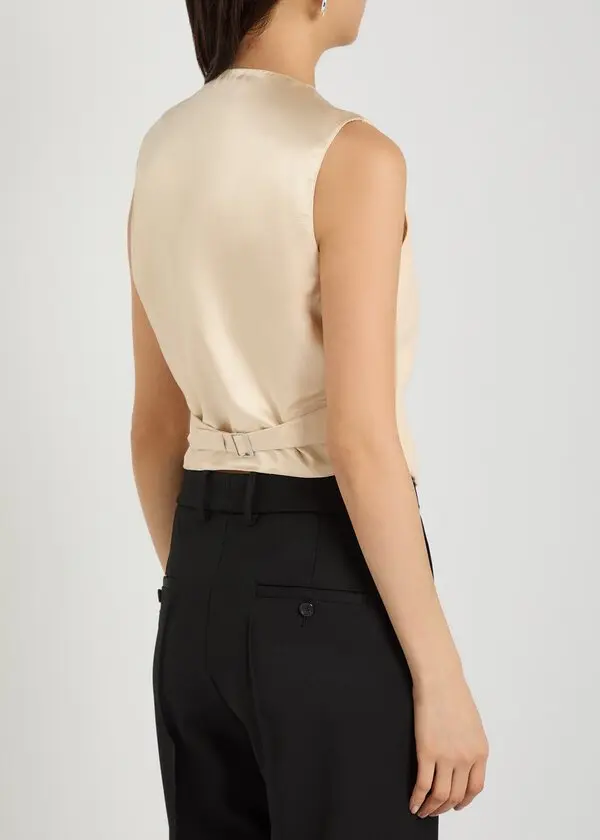 Wardrobe.NYC Woven Waistcoat - Cream