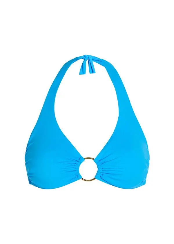 Melissa Odabash Brussels Halterneck Bikini Top - Blue