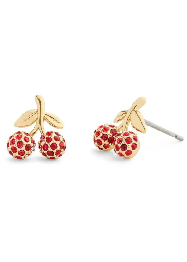 COACH Cherry Pavé Stud Earrings